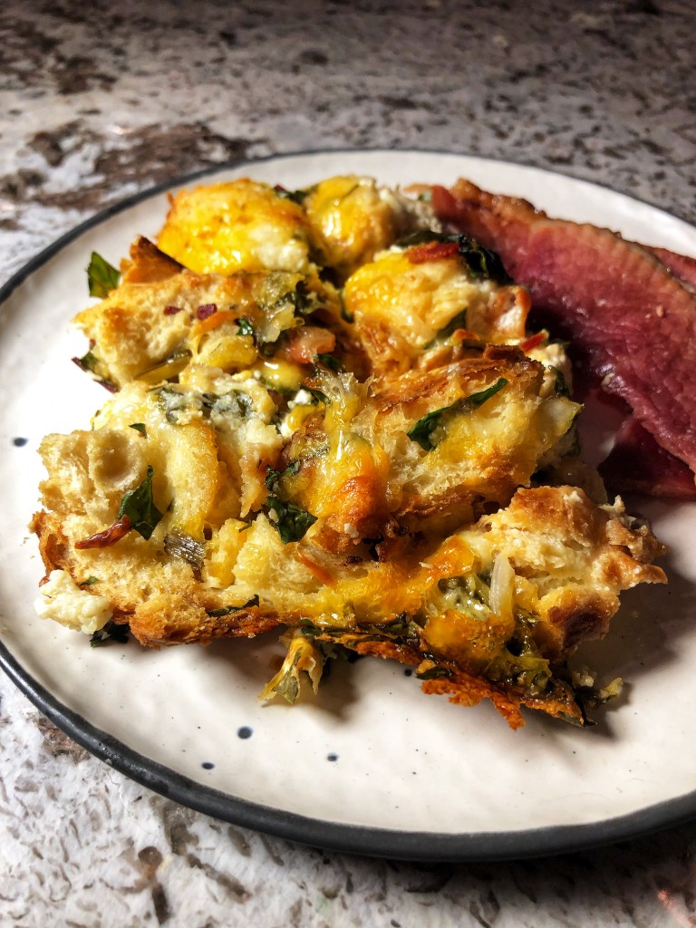 Swiss Chard Bread Pudding – Farm to Table to Soul